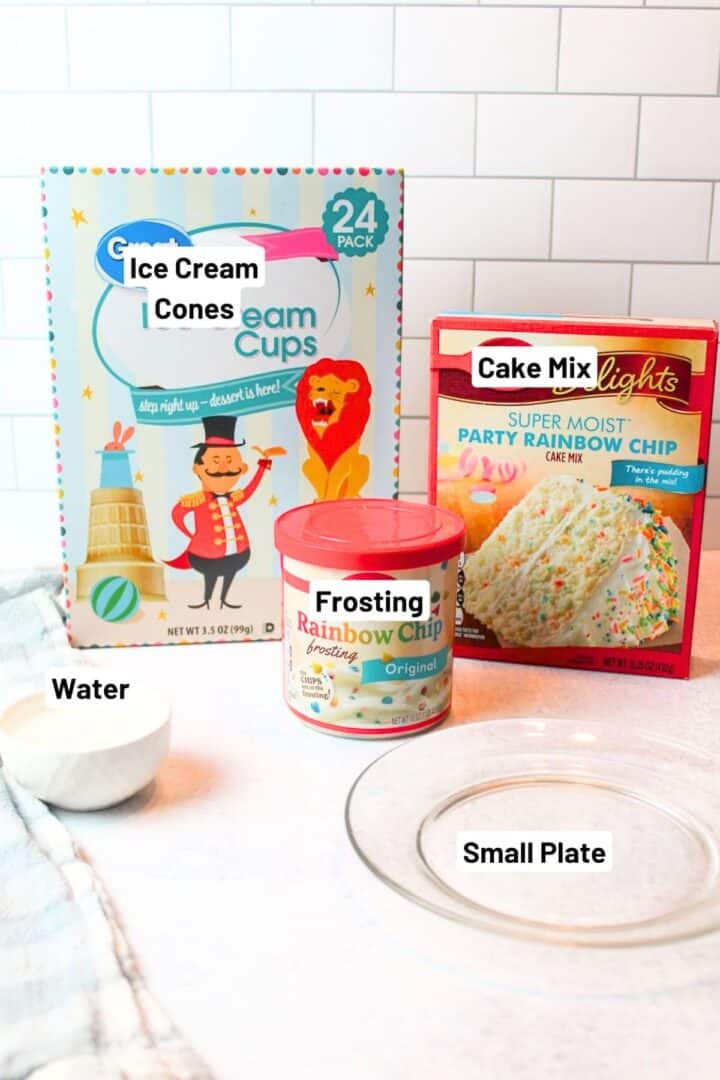 Microwave Ice Cream Cone Cupcakes - BeeyondCereal