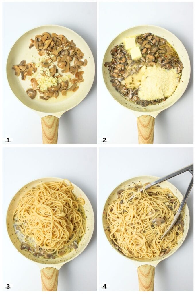 Mushroom Garlic Spaghetti - BeeyondCereal